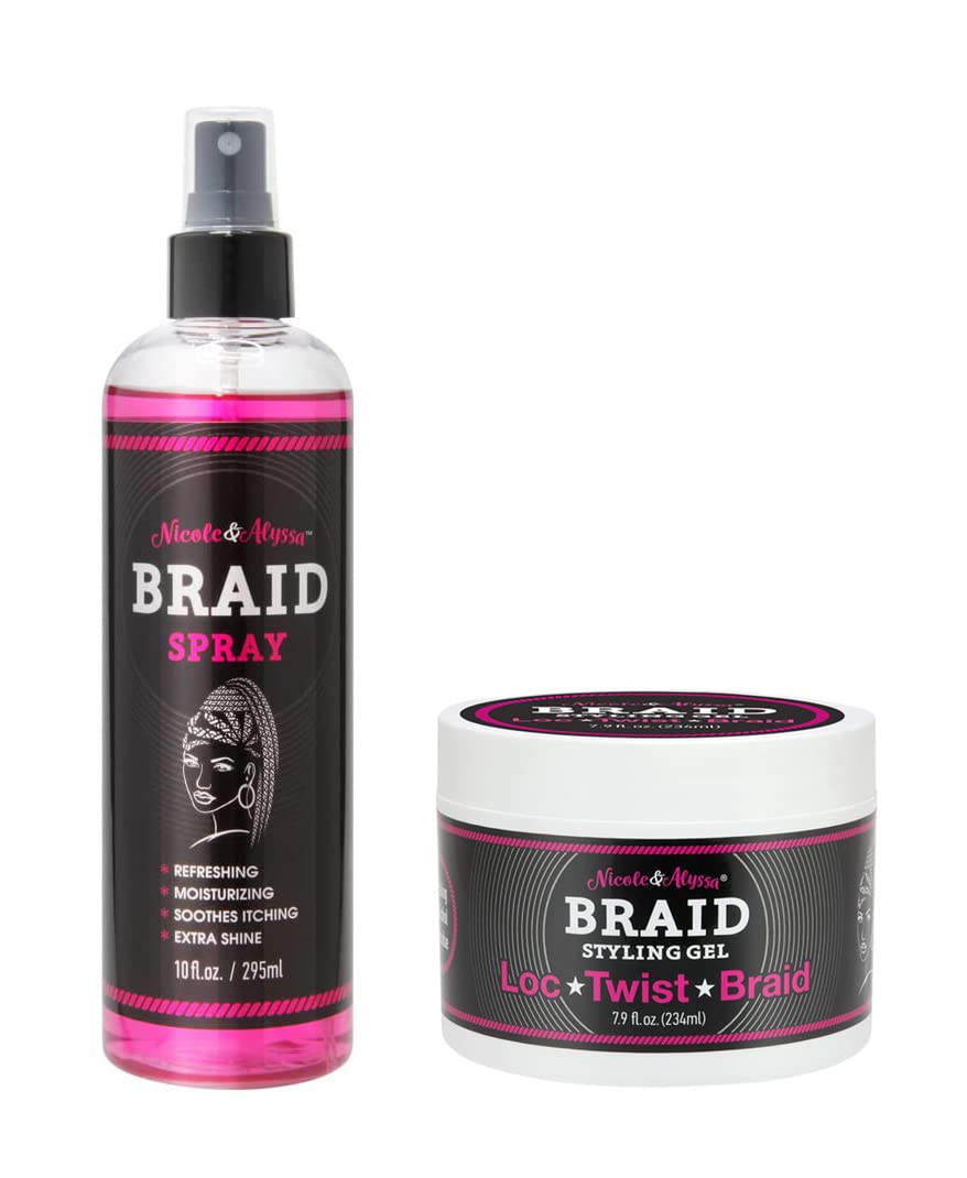 Amazon.com : Nicole & Alyssa - Braid Spray and Loc/Twist Braid Gel ...