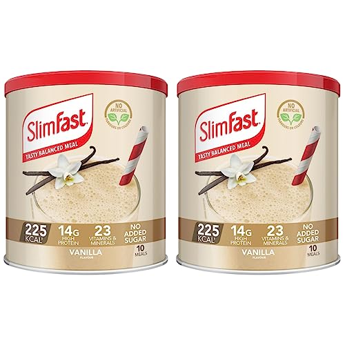 Meal Replacement SlimFast Vanilla Meal Shake Powder 10 Servings 365g ...