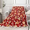 Amazon.com: Wathon Gingerbread Man Snowflake Throw Blanket, Red ...