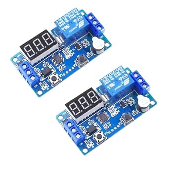 2PCS DC12V digital display delay relay module triggers timed ...