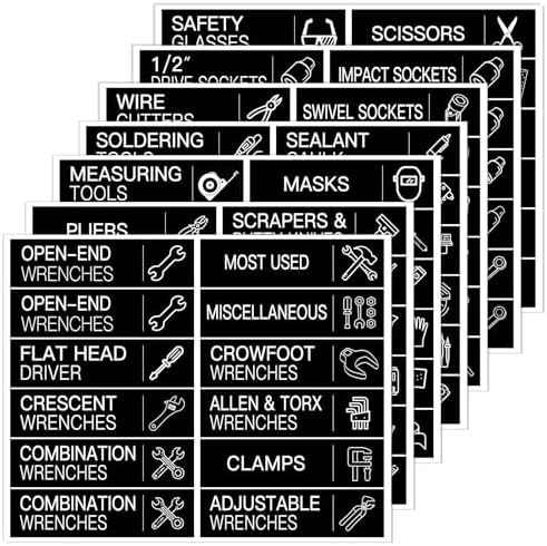 Amazon.com: HVSWLY 168 PCS Tool Box Label Stickers, Toolbox ...
