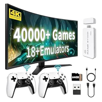 Amazon.com: 40,000+ Retro Games Console Stick 2025, 4K HDMI Plug & Play ...