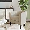 Amazon.com: BELLEZE Accent Barrel Chair, Set of 2 Linen Round Club Tub ...