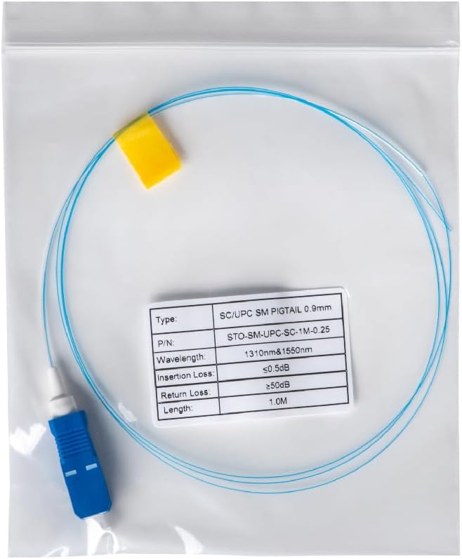 Amazon.co.jp: STORIA 10本 片端SCコネクタ付き単心コード 光ファイバピグテール STO-SM-UPC-SC-1M-0. ...