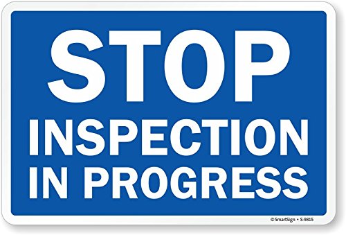 SmartSign 7 x 10 inch “Stop - Inspection in Progress” Railroad Clamp ...