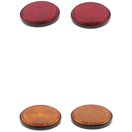 Amazon.com: Class A 2" Round Reflector with Center Mounting Hole - Red ...