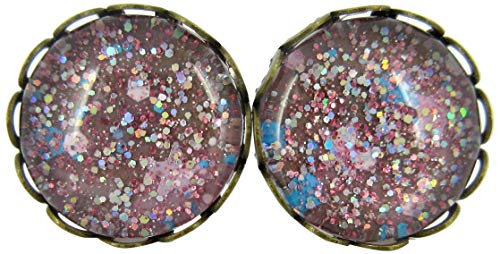 Amazon.com: Summerfield Collection Antiqued Gold-tone Pink Iridescent ...