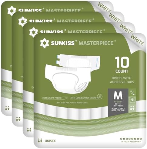 Amazon.com: SUNKISS Masterpiece Adult Diapers with Tabs, Unisex ...