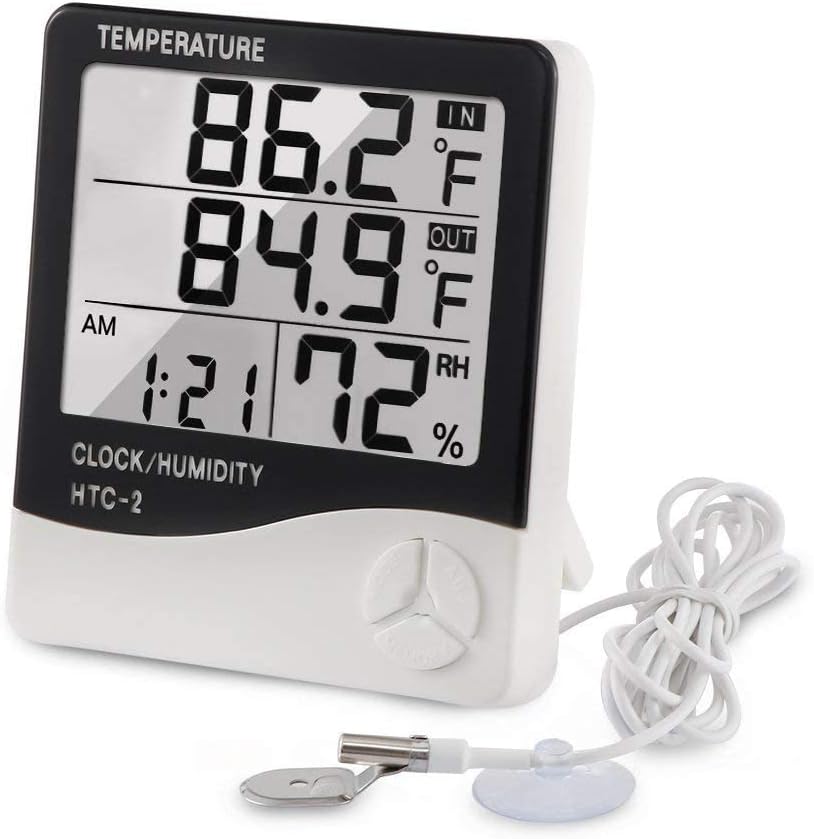 ApTechDeals HTC-1 Digital Hygrometer Thermometer Humidity Meter With ...
