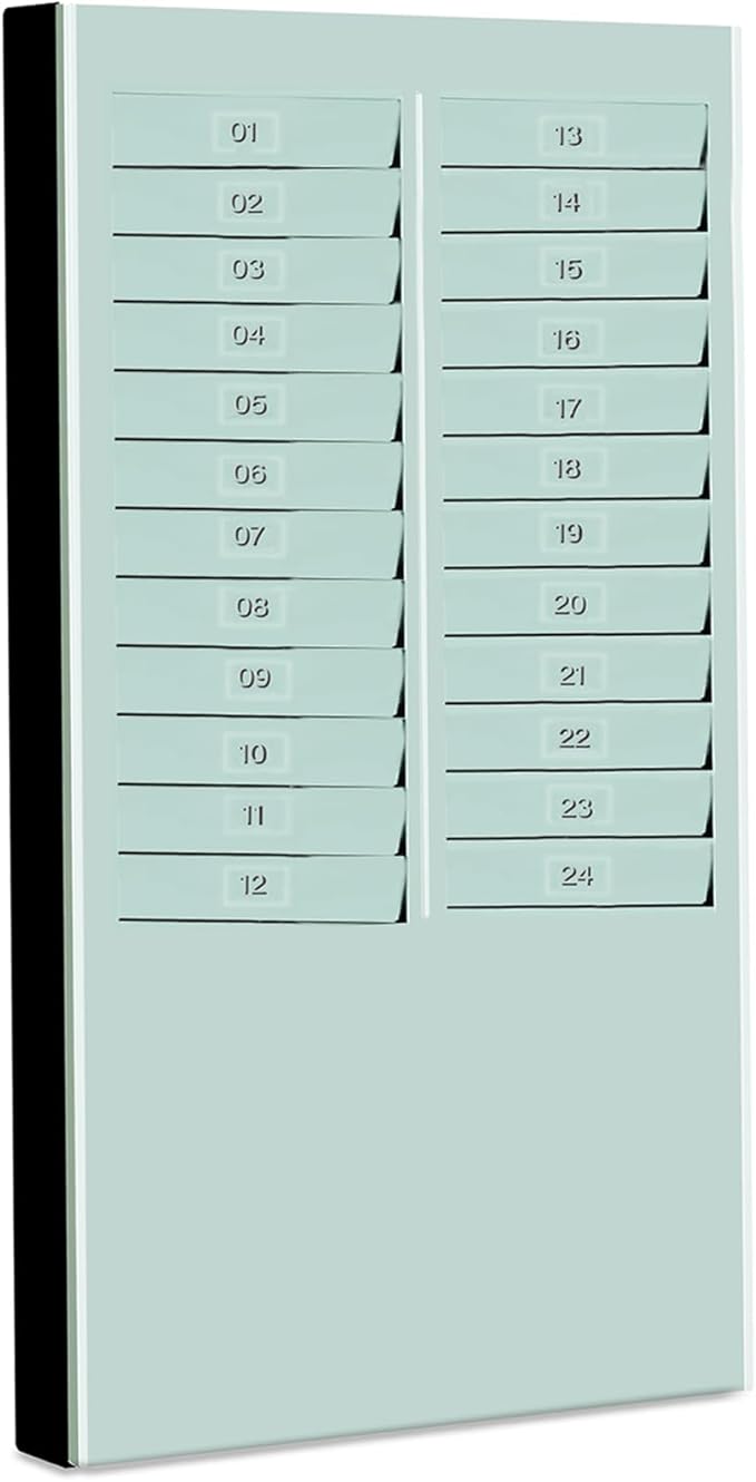Amazon.com : Time Card Rack, 24-Pocket Wall Mounted Time Card Holder ...