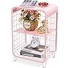 Amazon.com: APEXCHASER Cute Kids Pink Nightstand,Metal Side Table,3 ...