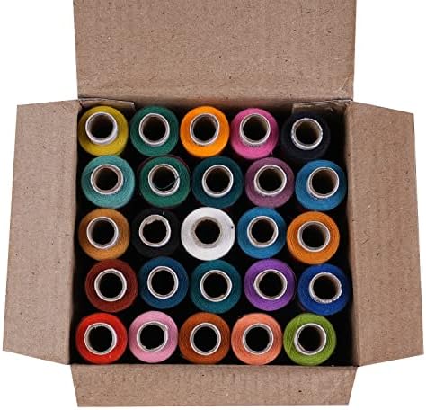 VARDHMAN Polyester Threads Sewing Box (Fast Colours 100 In A Box, 180 M ...