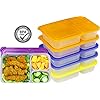 Amazon.com: 6 Pack - SimpleHouseware Color Reusable 3-Compartment Meal ...