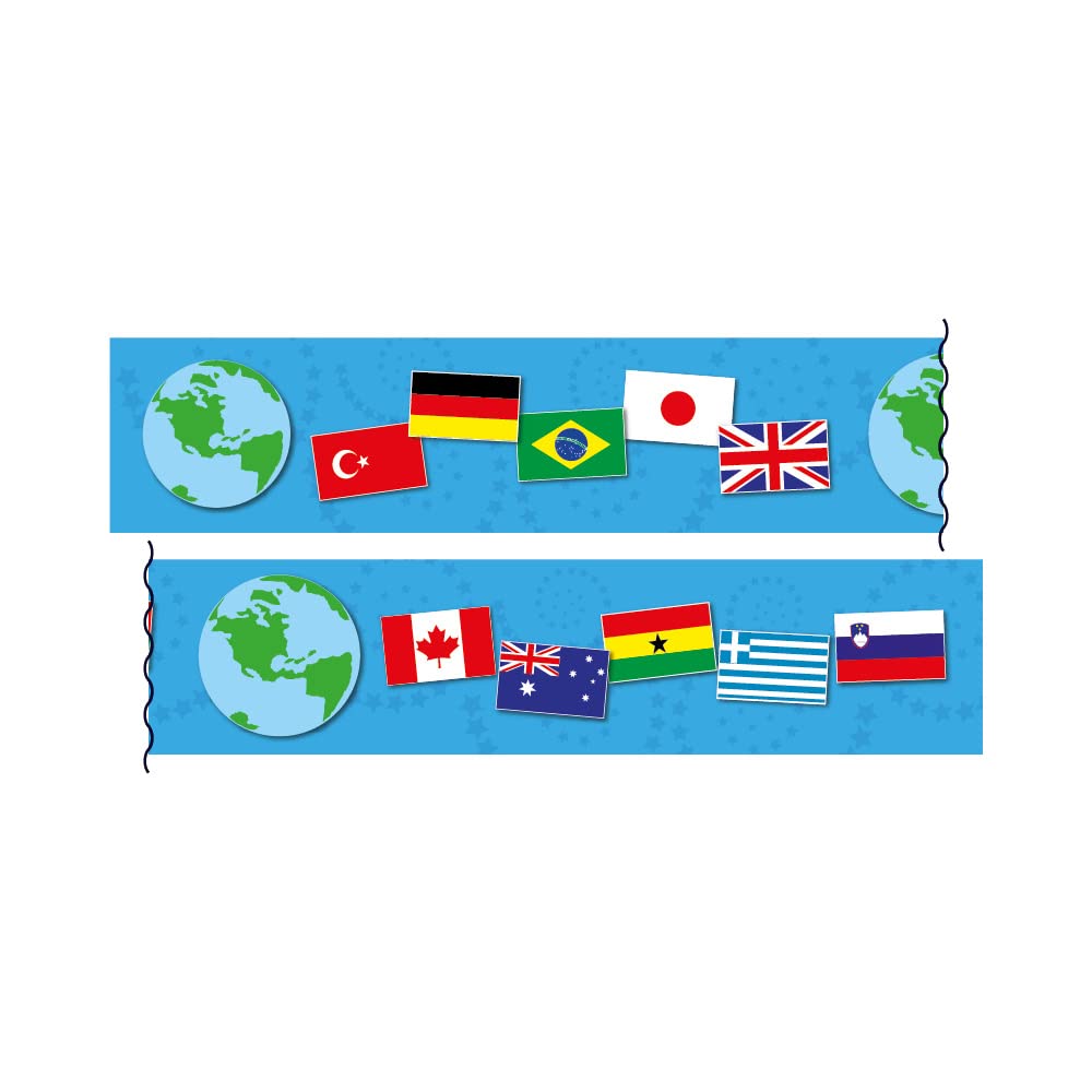 World Flags Display Borders Classroom Trimmers – BigaMart