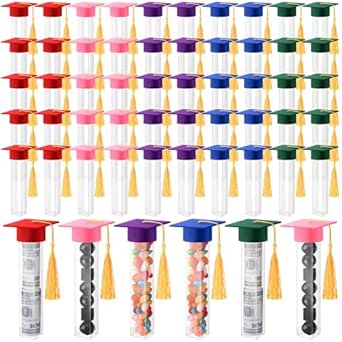 Amazon.com: Wenqik 100 Pcs 2024 Graduation Gumball Tubes Graduation ...