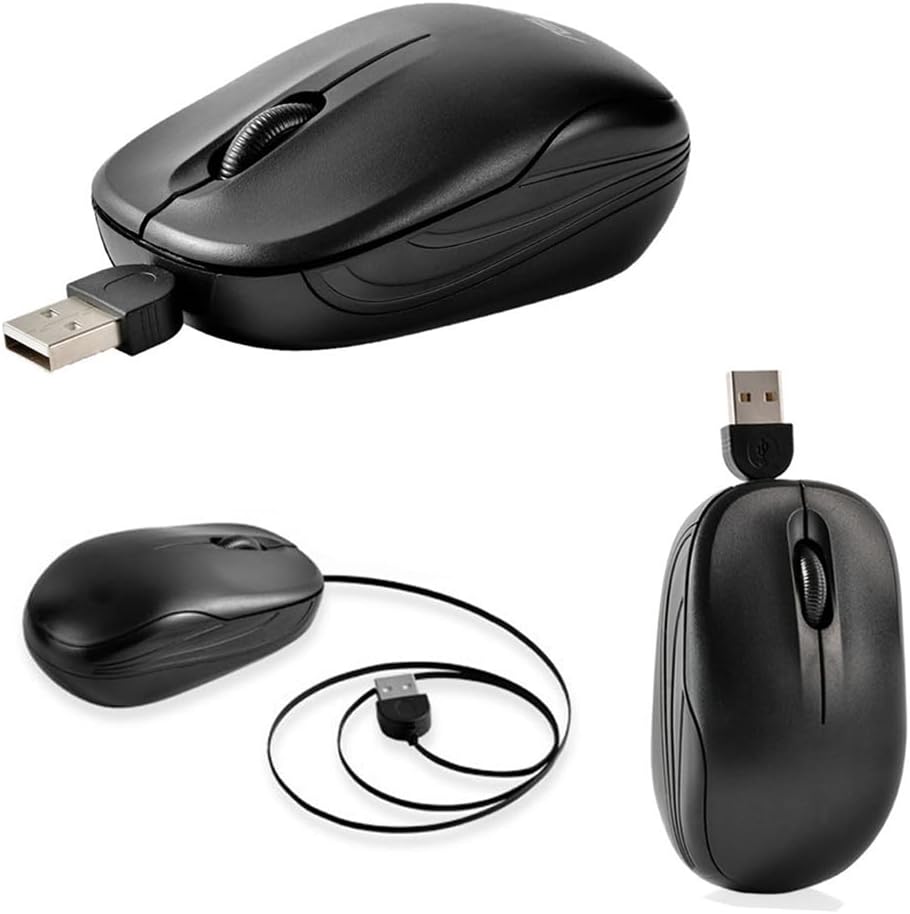 Amazon.com: 1000DPI Optical Mouse Retractable Wired Mouse Gaming Mouse ...
