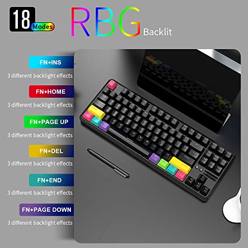 Snapklik.com : NACODEX K870T TKL Wired/Wireles RGB Mechanical ...