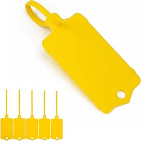 Plastic Shipping Tags, 100 Pcs Blank Plastic Tags for Labeling, Self ...