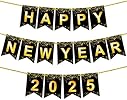 Amazon.com: KatchOn, Glitter Happy New Year Banner 2025 - Large 10 Feet ...