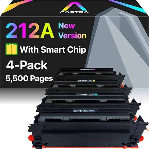 Amazon.com: 212A Toner Cartridges 4-Pack Replacement for HP 212A W2120A ...