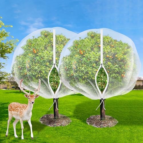 Aoipend 2 Pack Large Fruits Tree Netting Cover with Zipper 240 x 240cm ...