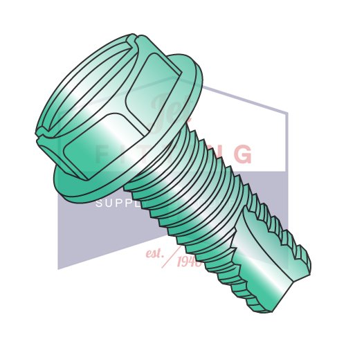 10-32X1/4 Type 23 Thread Cutting Screws | Slotted | Hex Washers Head ...