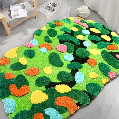 Amazon.com: 3D Moss Rug Stereo Irregular Rug Flowers Moss Rug for ...