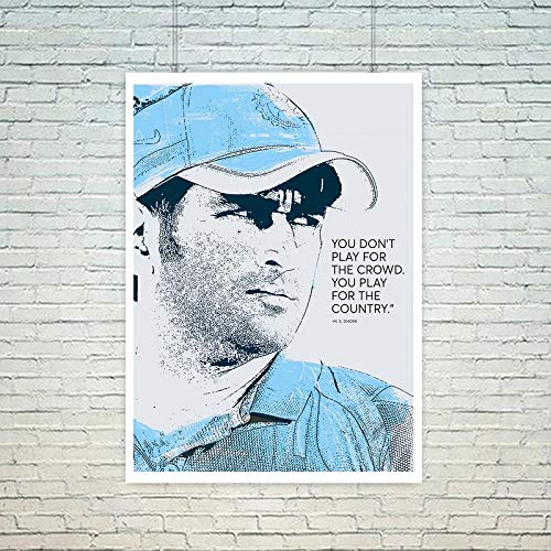 The Art Bundle Ms Dhoni Stylish Poster for Room Home Wall Decals and ...