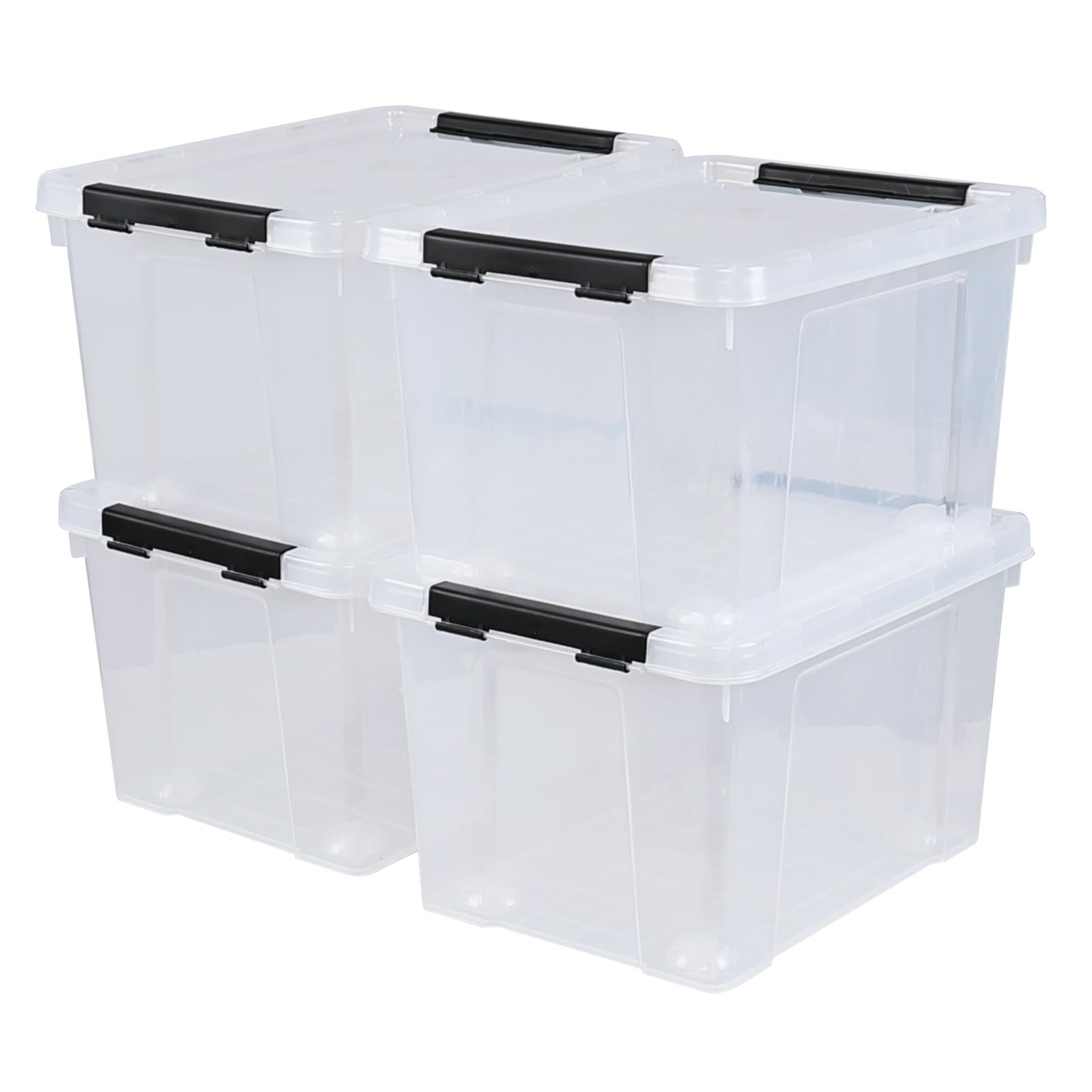 Amazon.com - Buyitt 4 Packs 22 Qt. Plastic Storage Bins with Lids ...