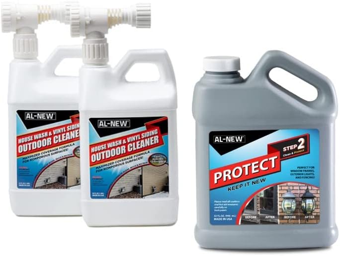 Amazon.com: AL-NEW Siding Cleaner Combo House Wash & Vinyl Siding ...