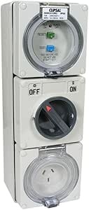 Clipsal 10A RCD Protected 3 Pin Switched Socket Outlet, Grey : Amazon ...