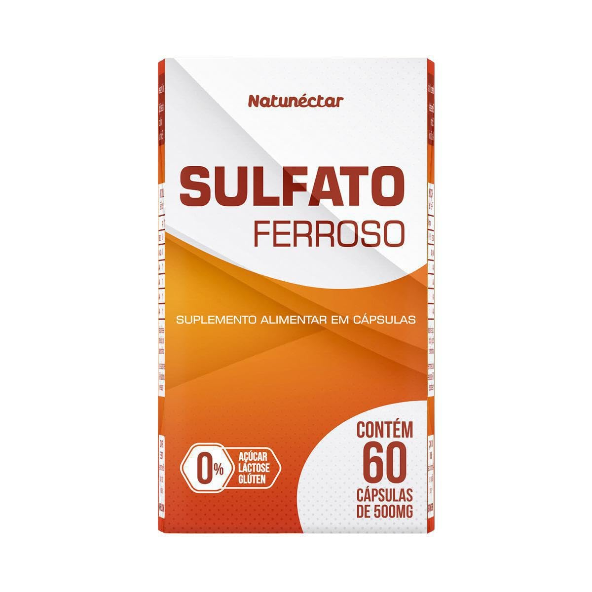 Sulfato Ferroso 500mg 60 Cápsulas - Natunéctar | Amazon.com.br