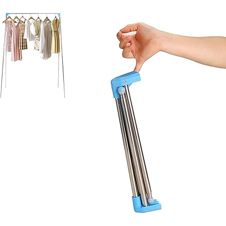 Amazon.com: Ligtchser Portable Travel Garment Rack,Folding Clothes Rack ...