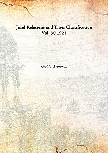 Jural Relations and Their Classification: Arthur L. Corbin ...