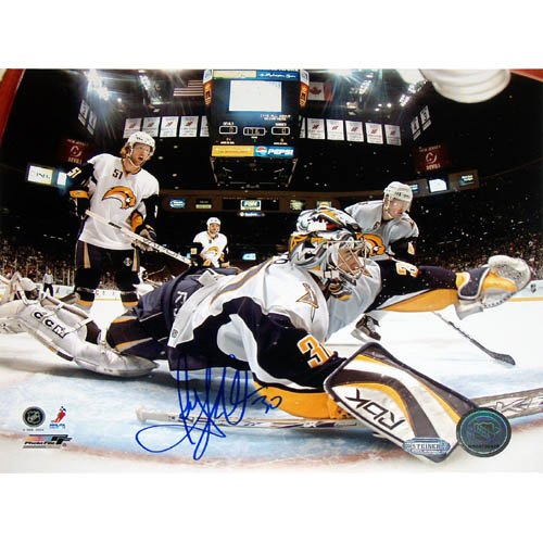 NHL Ryan Miller Goal Cam Glove Save Vs Devils Autographed 8-by-10-Inch ...