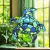 Amazon.com: Sea Turtle Suncatcher Decor, Sea Turtles Stained Glass ...