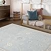 Amazon.com: RUGGABLE Washable Vintage Area Rug – Verena Soft Blue 6x9 ...
