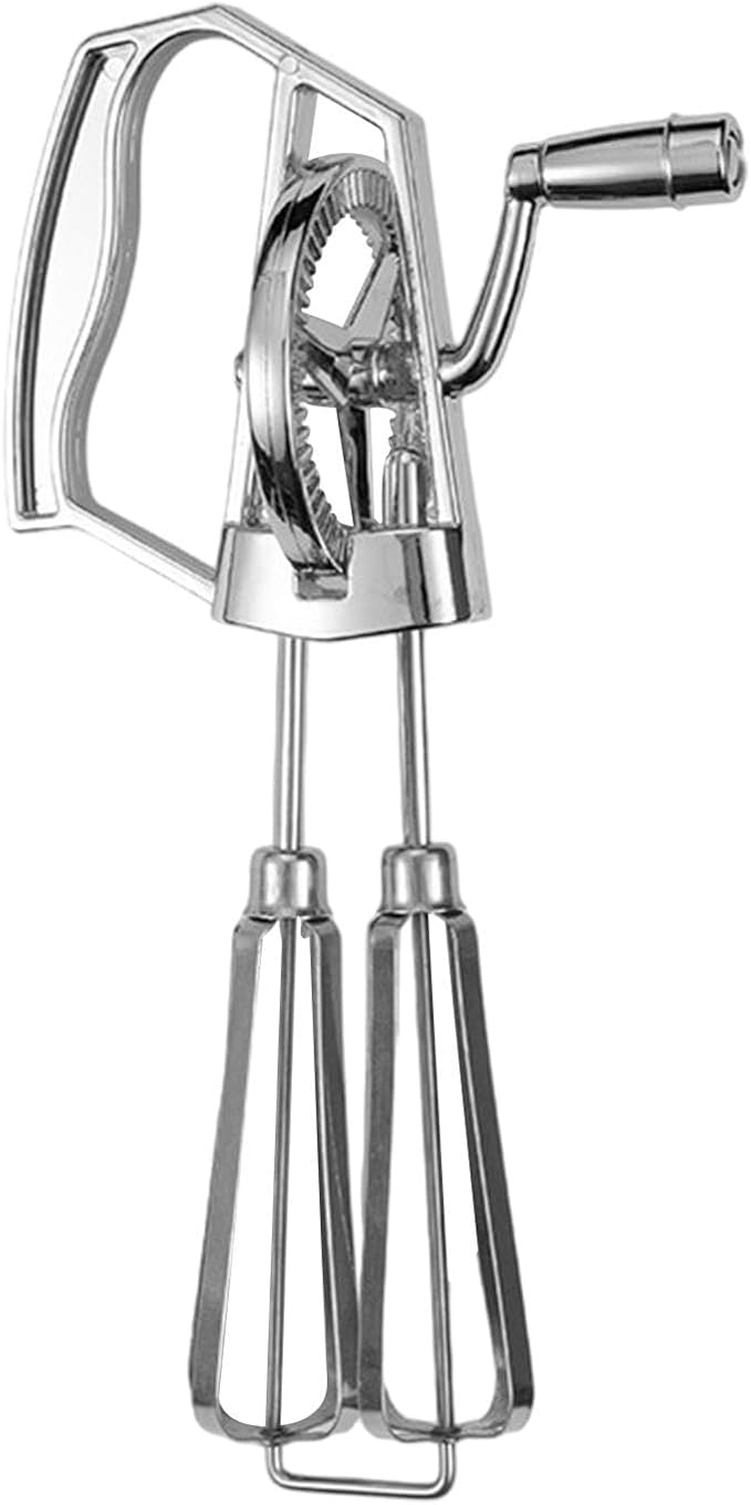 Manual Hand Mixer - Stainless Steel Wire Whisk, Hand Held Egg Beater ...
