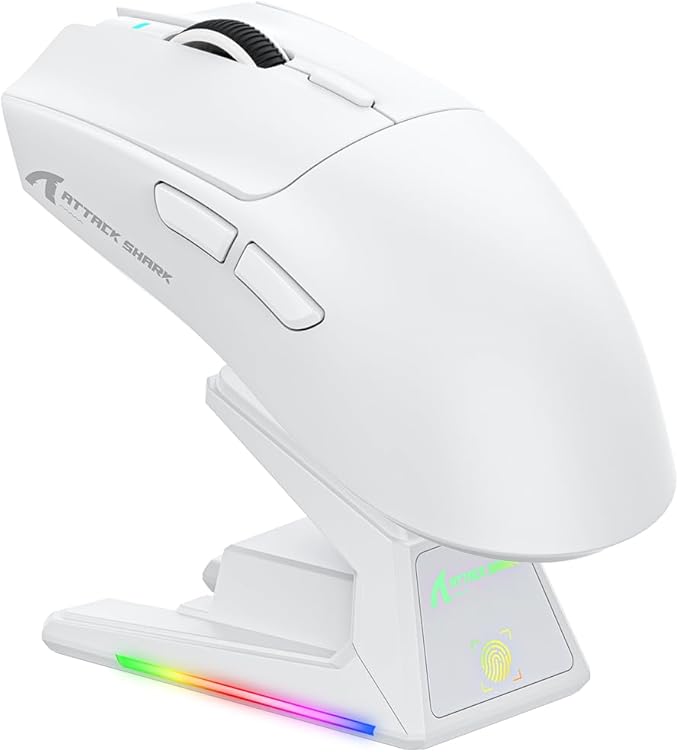 ATTACK SHARK X1 Gaming Mouse with Touchpad RGB Charging Dock, PixArt ...