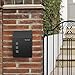 SONGMICS Mailbox, Wall-Mounted Lockable Post Letter Box with Viewing ...