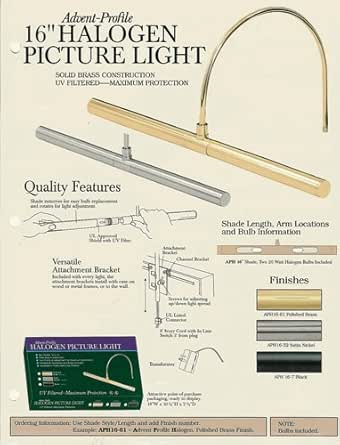 Halogen Picture Light ,Art Light UV Filtered - Tools Products - Amazon.com
