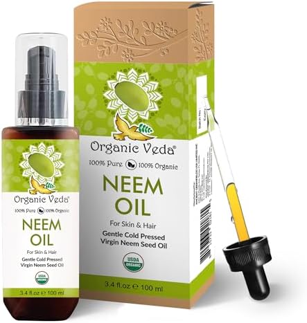 Amazon.com : Organic Veda Neem Oil - Pure, Cold Pressed & Organic Neem ...