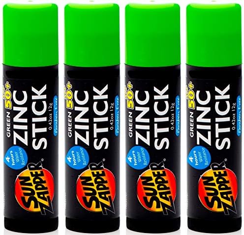 Amazon.com: Sun Zapper Zinc Stick Mineral Sunscreen Green SPF 50+ Water ...