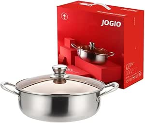 Amazon.co.jp: JOGIO 卓上鍋 鍋 卓上鍋 30cm ガラス蓋付ガスコンロ HI対応 軽量 ガラス蓋 ステンレス製 IH対応 キムチ鍋 (30CM) : ホーム＆キッチン