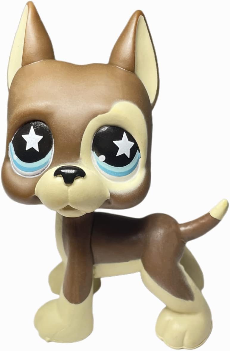 Rare Old LPS Great Dane Dog #817 Blue Star Eyes Mini Pet Shop Dog ...