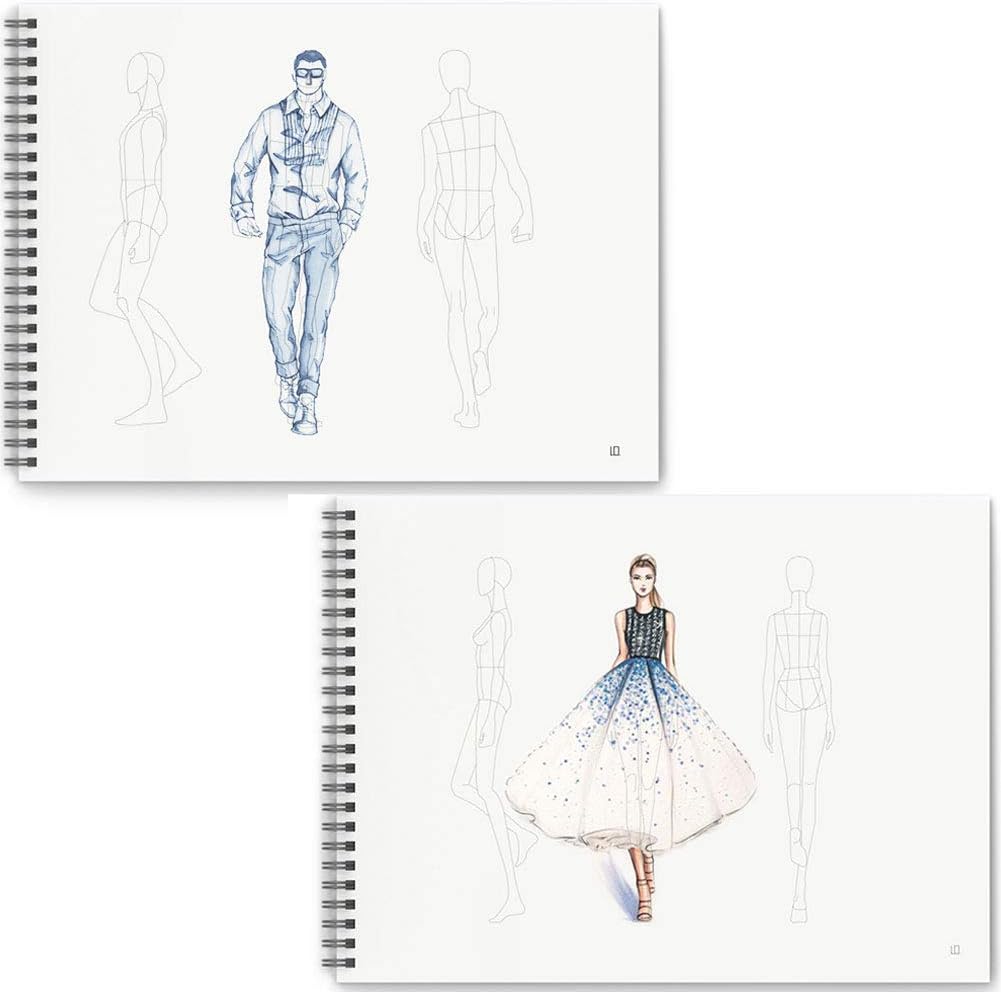 Amazon.com: MOCOHANA Costume Designer's Sketchbook Fashion Design ...