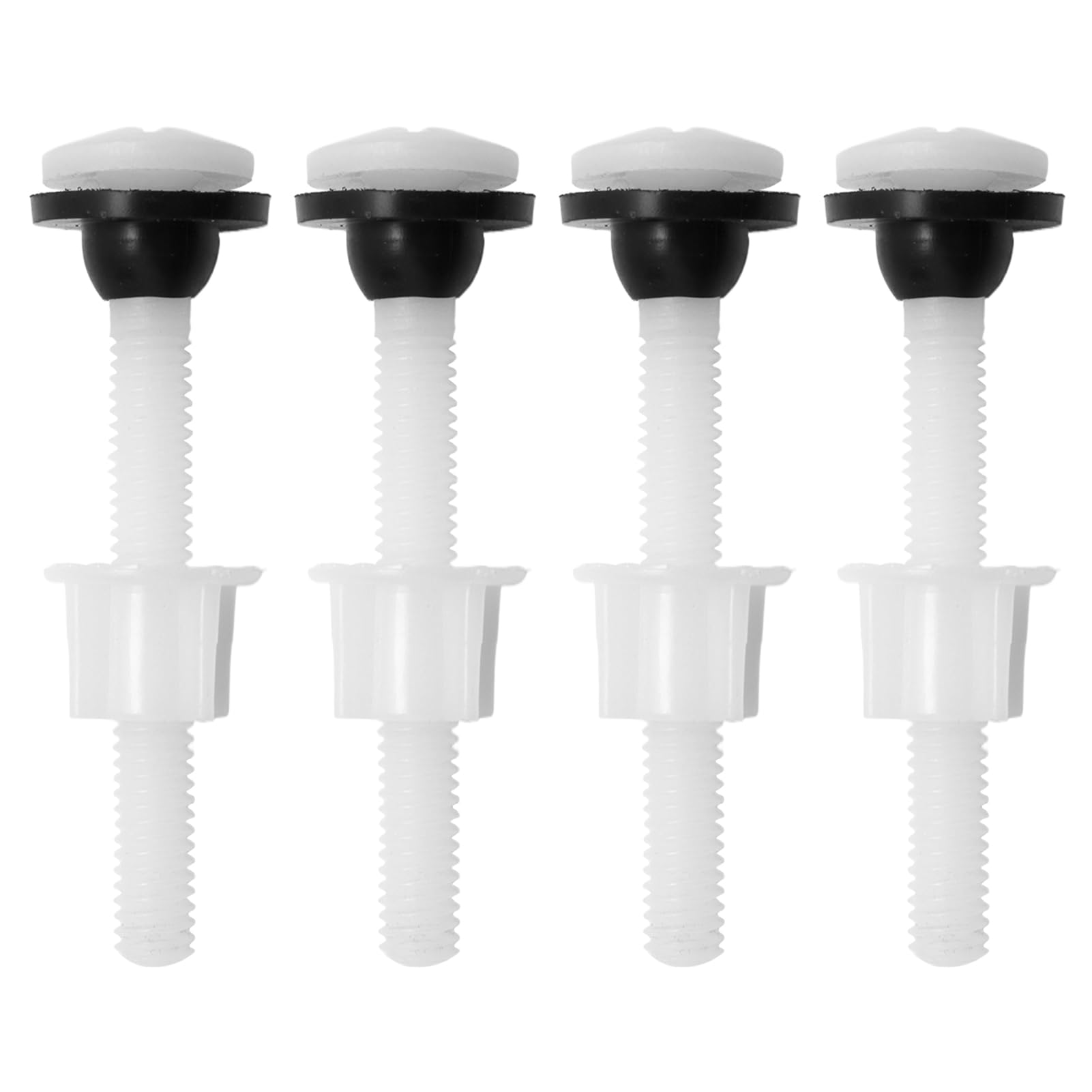 Plastic Toilet Tank Bowl Bolt Kit, 4-Piece Toilet Cistern Seal ...