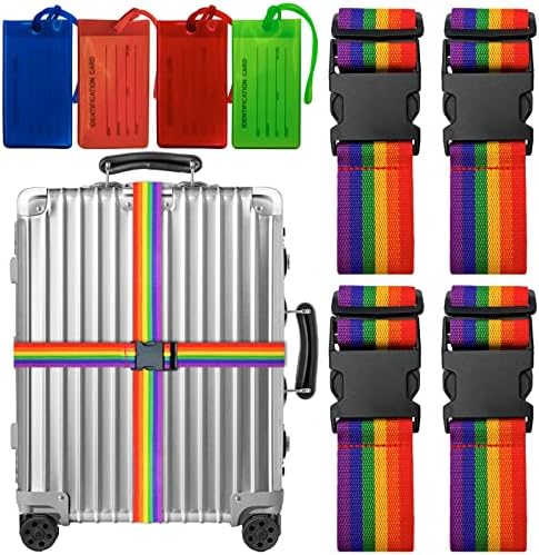 Amazon.com: DEEKI 8Pcs Luggage Tags for Suitcases TSA Approved - 78"x2 ...