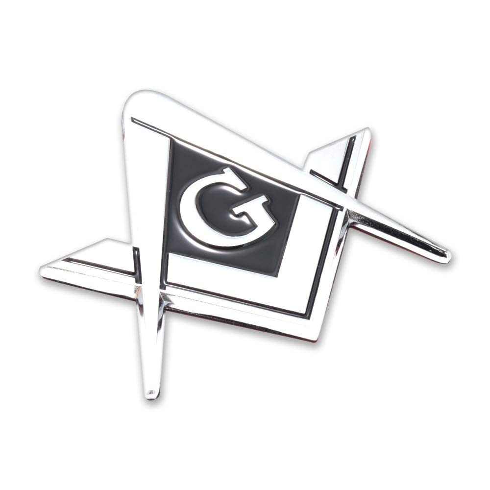 Snapklik.com : Freemason Square And Compass Metal Decal Auto Emblem
