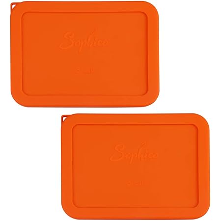 Amazon.com: Sophico 3 Cup Rectangle Silicone Storage Cover Lids ...